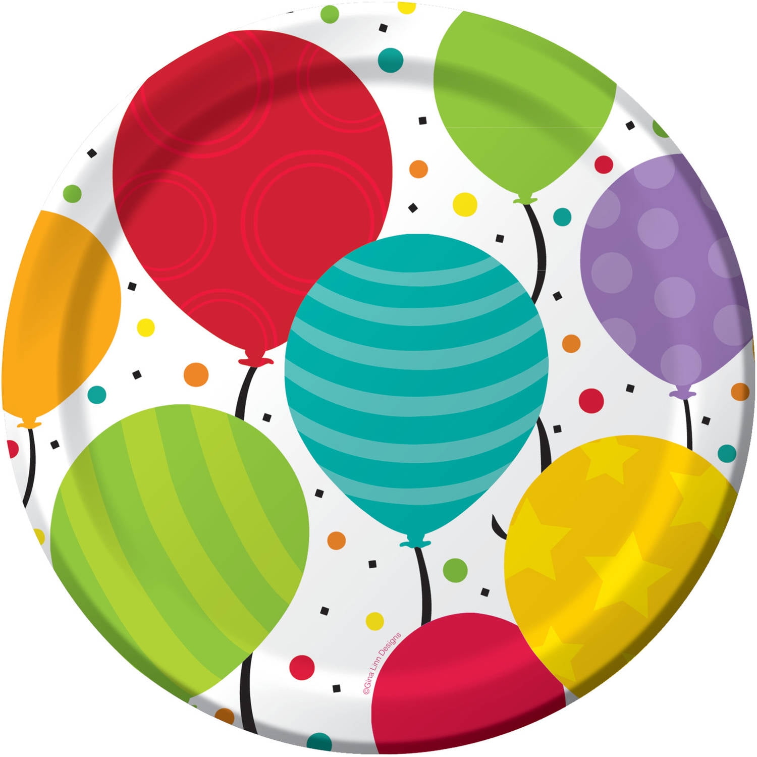 Shimmering Balloons Plates, 8pk - Walmart.com