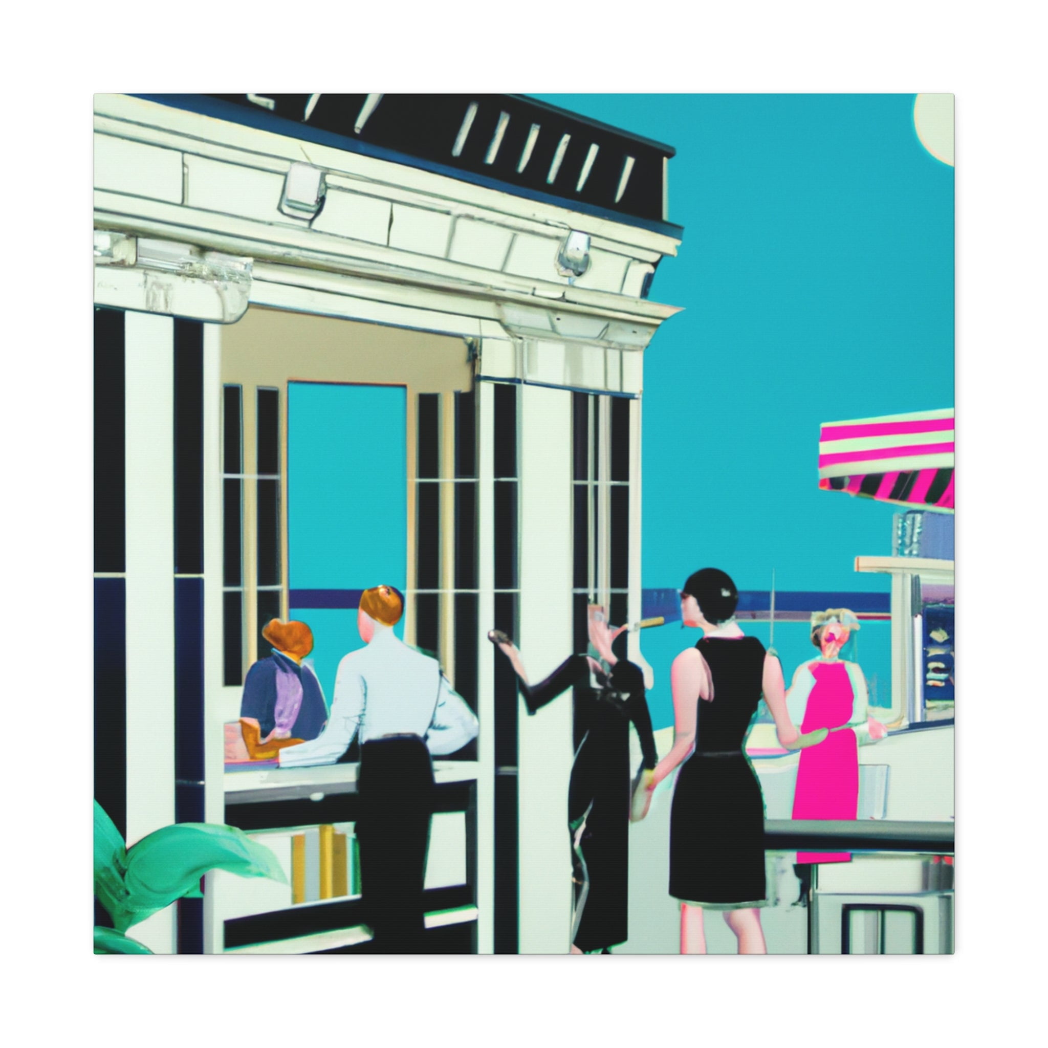 "Shimmering Beach Booths" - Canvas - Walmart.com