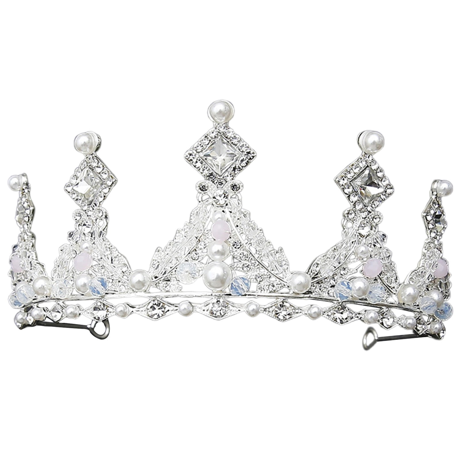 Shimmering Crown, Queen Crown, Silver Dazzling Rhinestone Crown, Tiaras ...