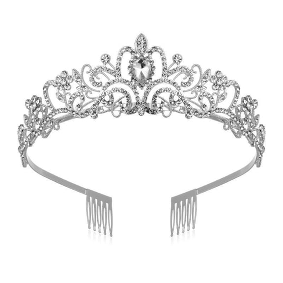 YIGSECU Glittering Tiaras Crowns Headbands with Rhinestones for Wedding ...