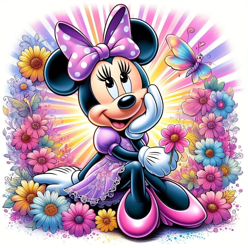 Shimmering Disney Minnie Diamond Art Painting - Sparkling Cross Stitch ...