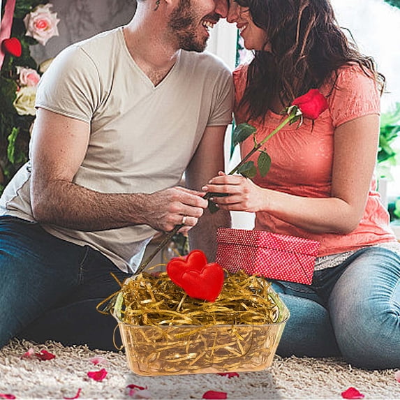 Shimmering Golden Raffia Grass for Valentine's Day Gift Wrapping ...