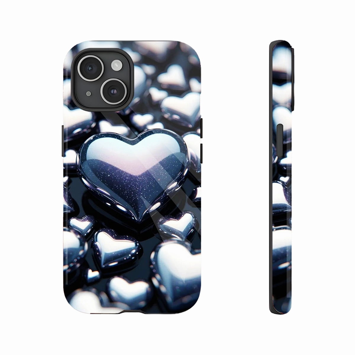 Shimmering Hearts Glossy iPhone Case for Lovers & Gift - Givers ...