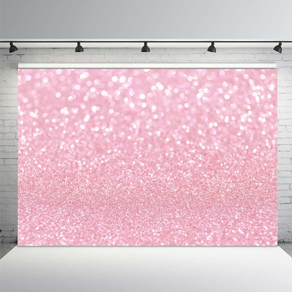 Shimmering Pink Bokeh Photography Backdrop | Abstract Halos Background | Newborn Baby Shower ...