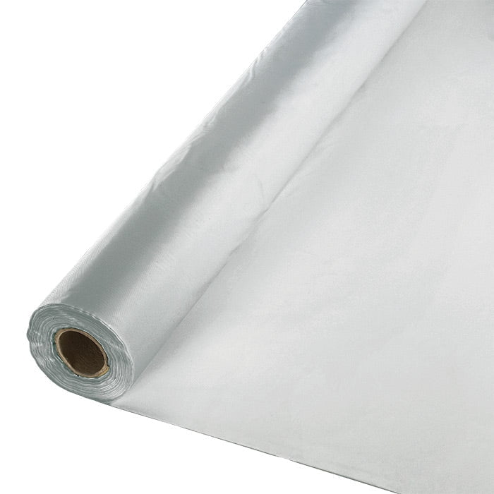 Shimmering Silver Banquet Plastic Table Roll 100 ft x 40 inch - Walmart.com