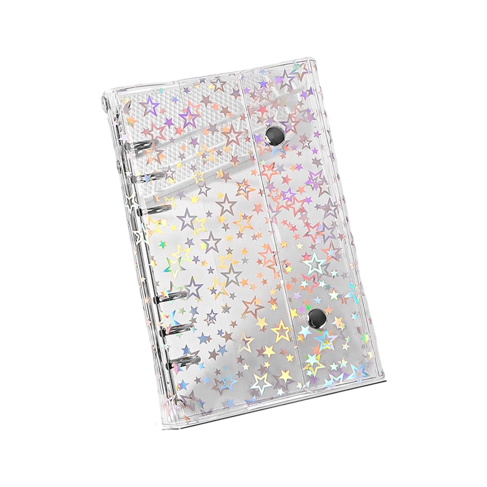 Shimmering Star Clear PVC Binder with Closure for School/Office ...