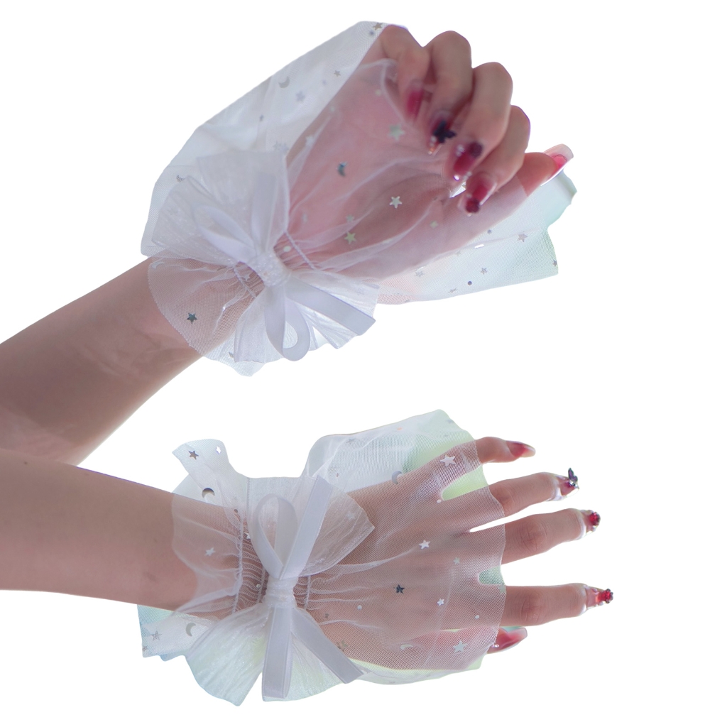 Shimmering Star Glitters Arm Sleeves Wrist Cuffs Hand Sleeves Arm Cover ...