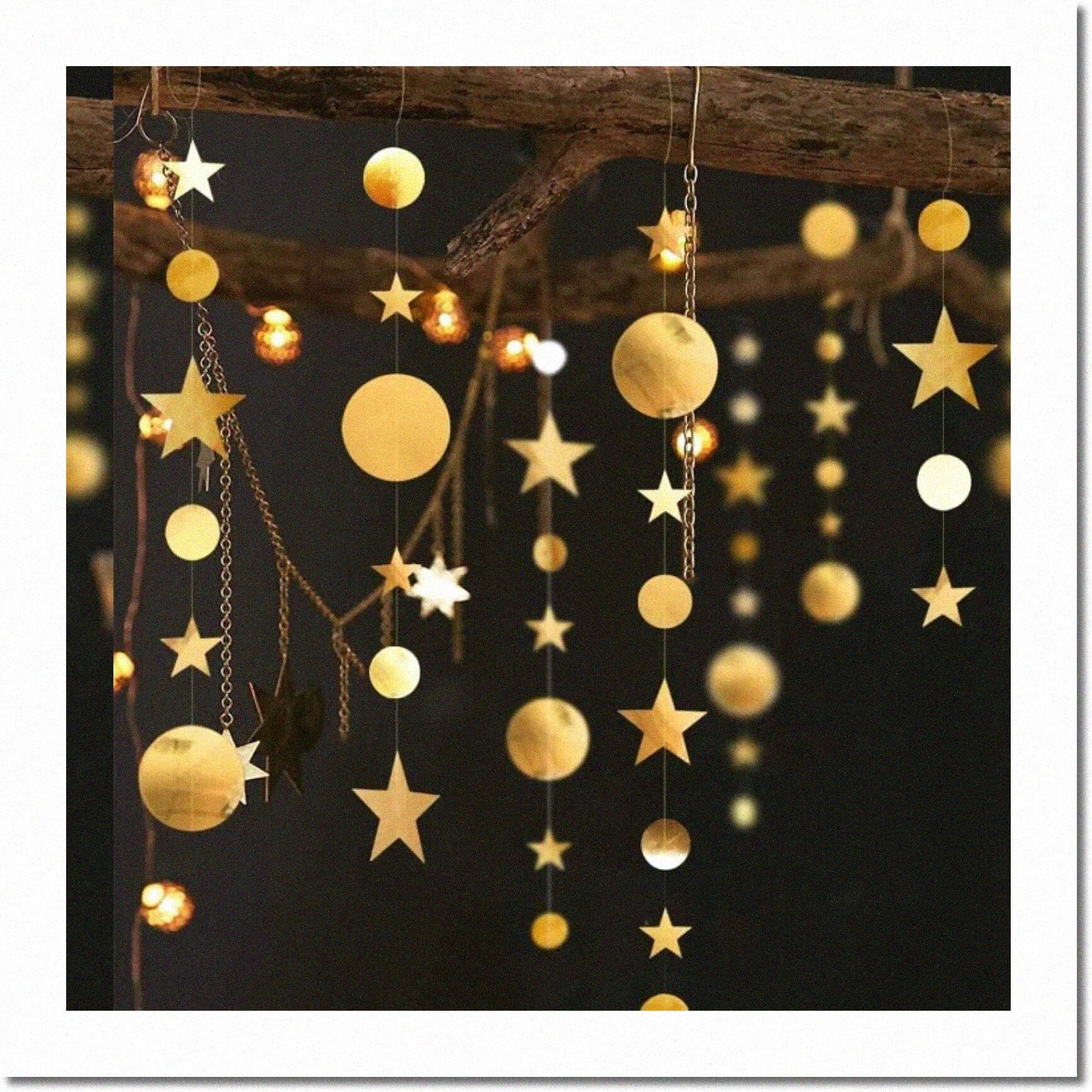 Shimmering Starlight Celebration: Gold Glitter Moon and Stars Party ...