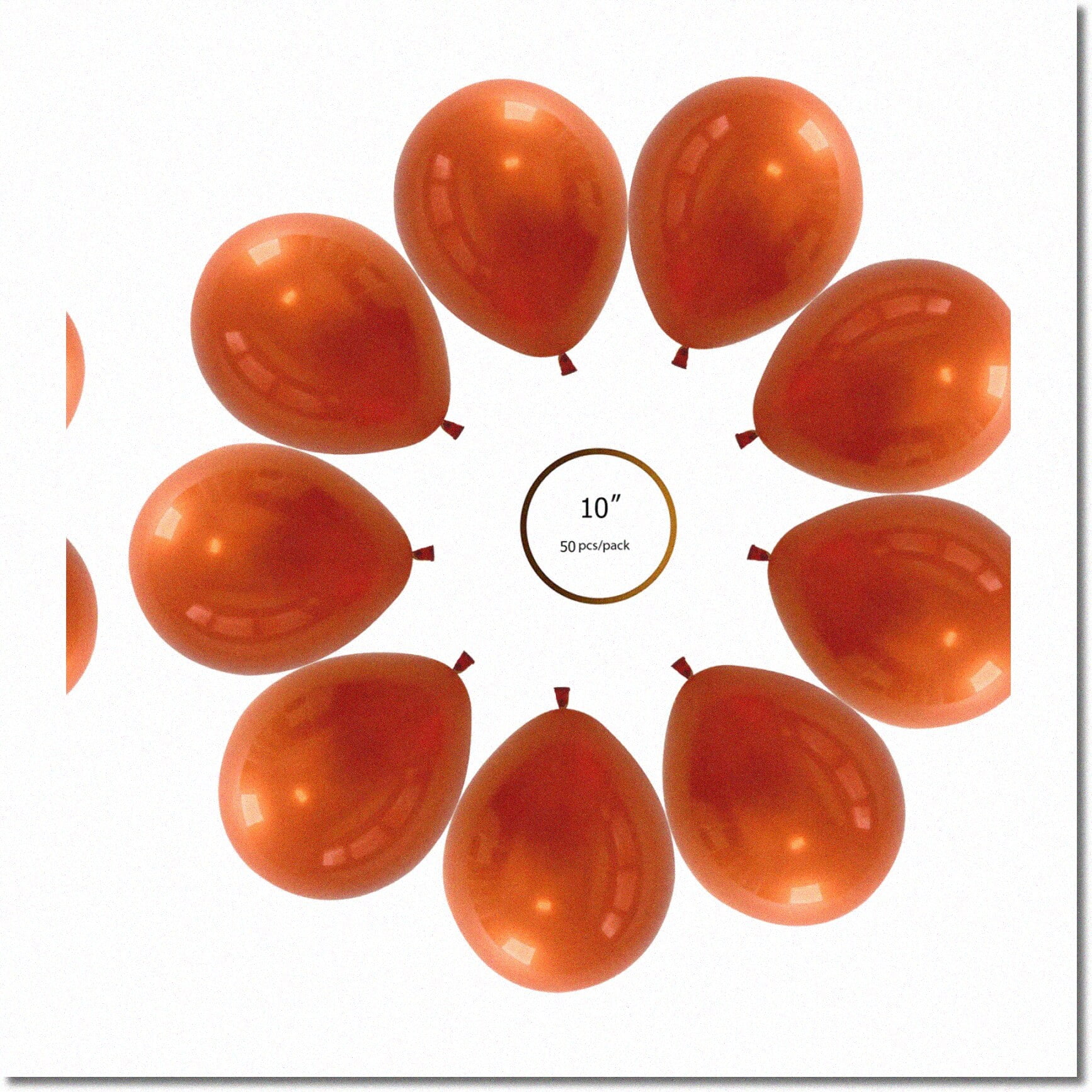 Shimmering Sunset Balloons - 50 PCS Double-Layered Chrome Burnt Orange ...