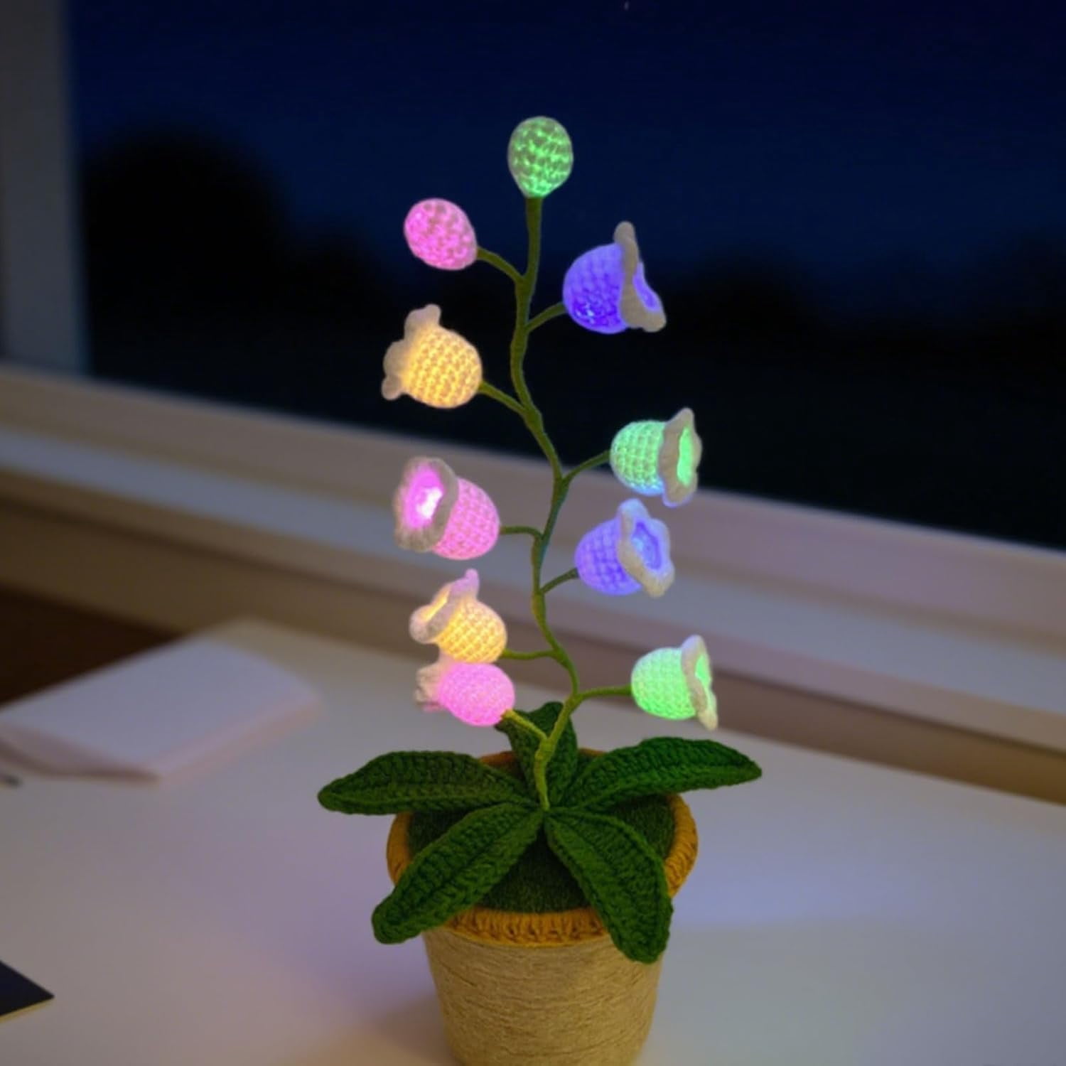 Shimmernest Lilyglow Flowers, Lily of The Valley Lamp, Crochet ...