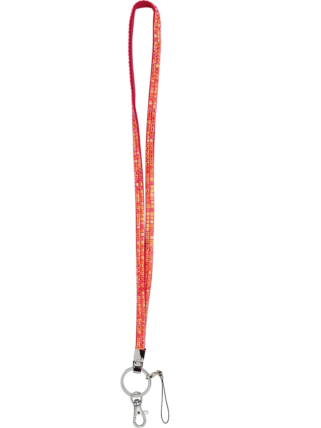 Shimmery Pink Sequin Stud Lanyard - ID Holder - Rhinestone Lanyard ...
