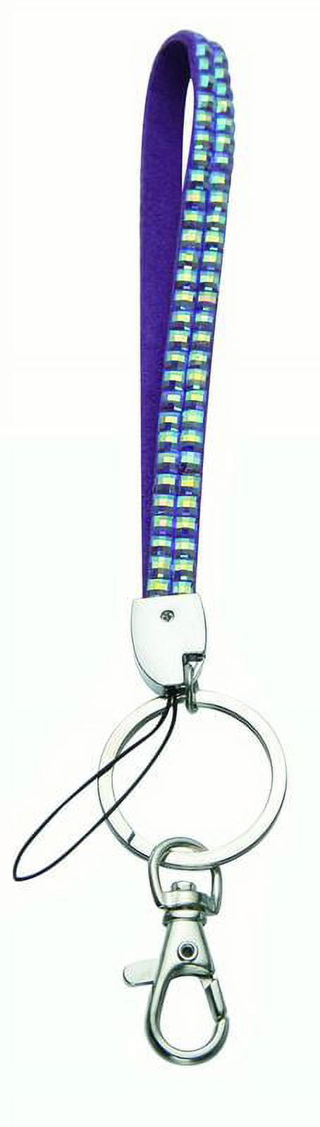Shimmery Purple Sequin Stud Lanyard - ID Holder - Rhinestone Lanyard ...
