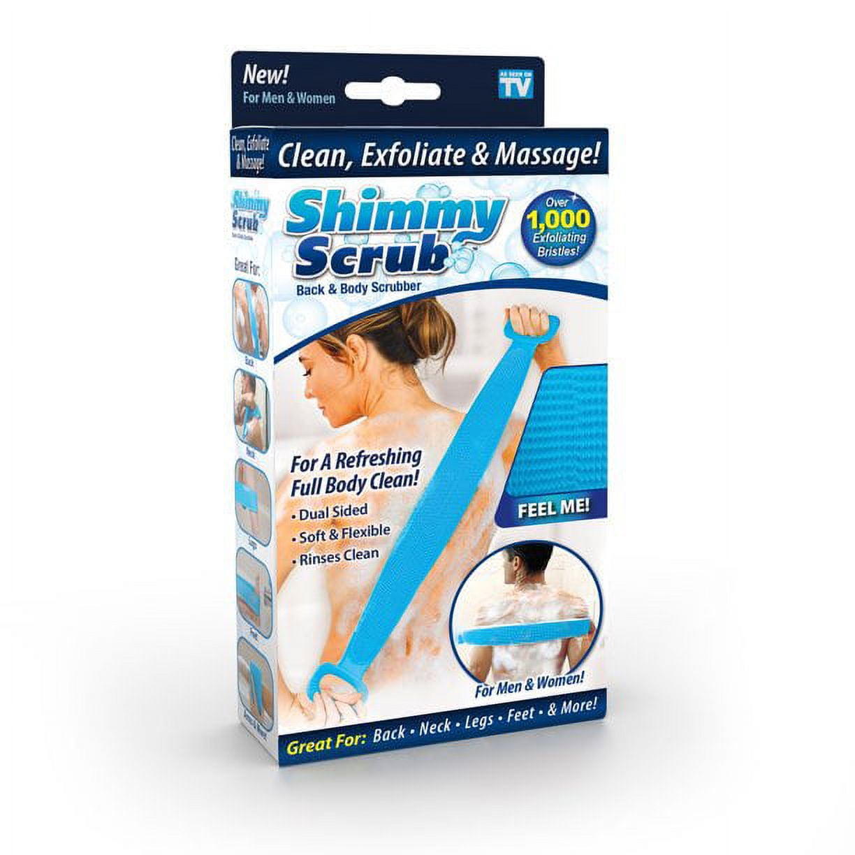 Shimmy Scrub Exfoliating Back and Body Scrubbing Cloth, As Seen On TV ...