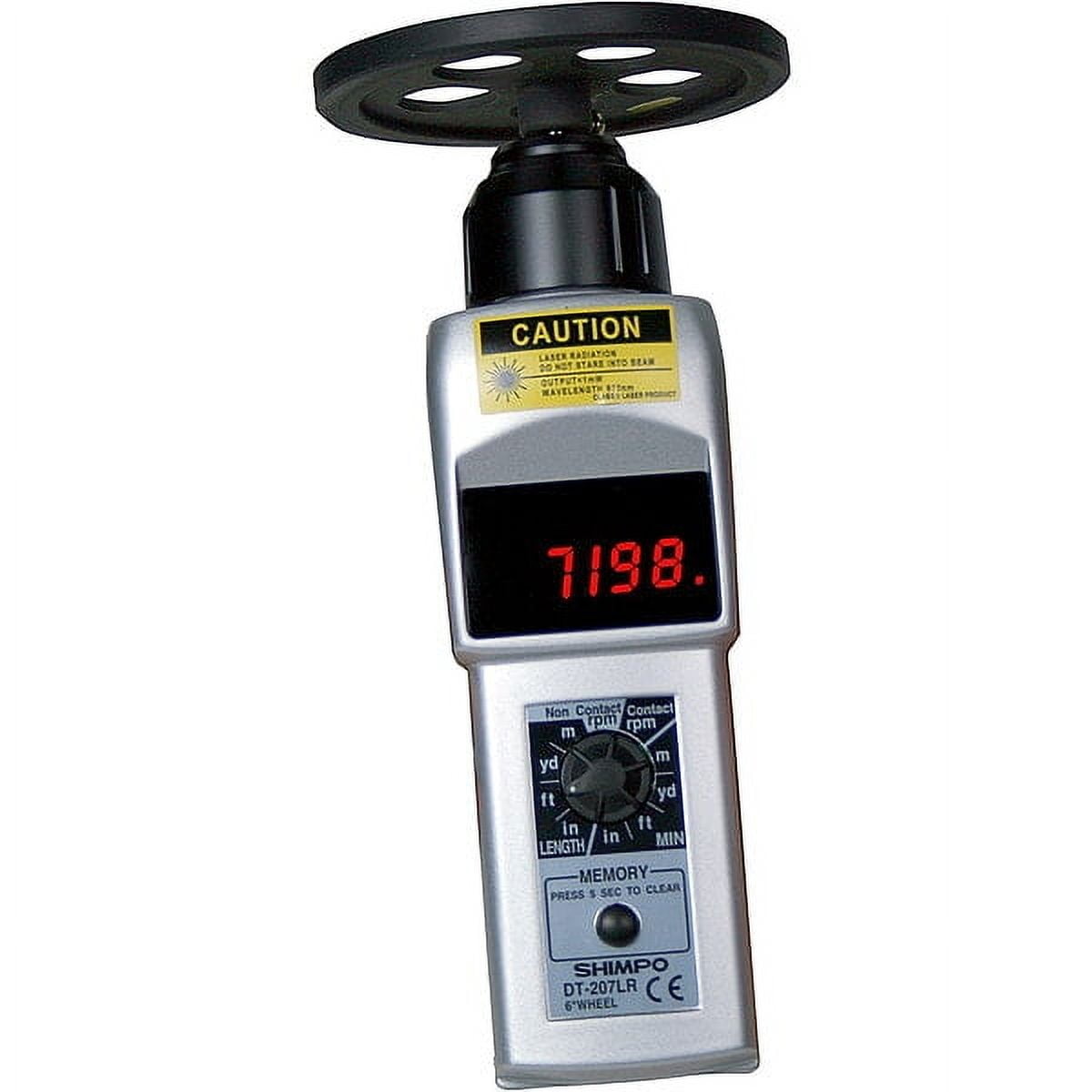 Shimpo Tachometer, +/-0.006% RPM Acc, LED DT-207LR-S12 - Walmart ...