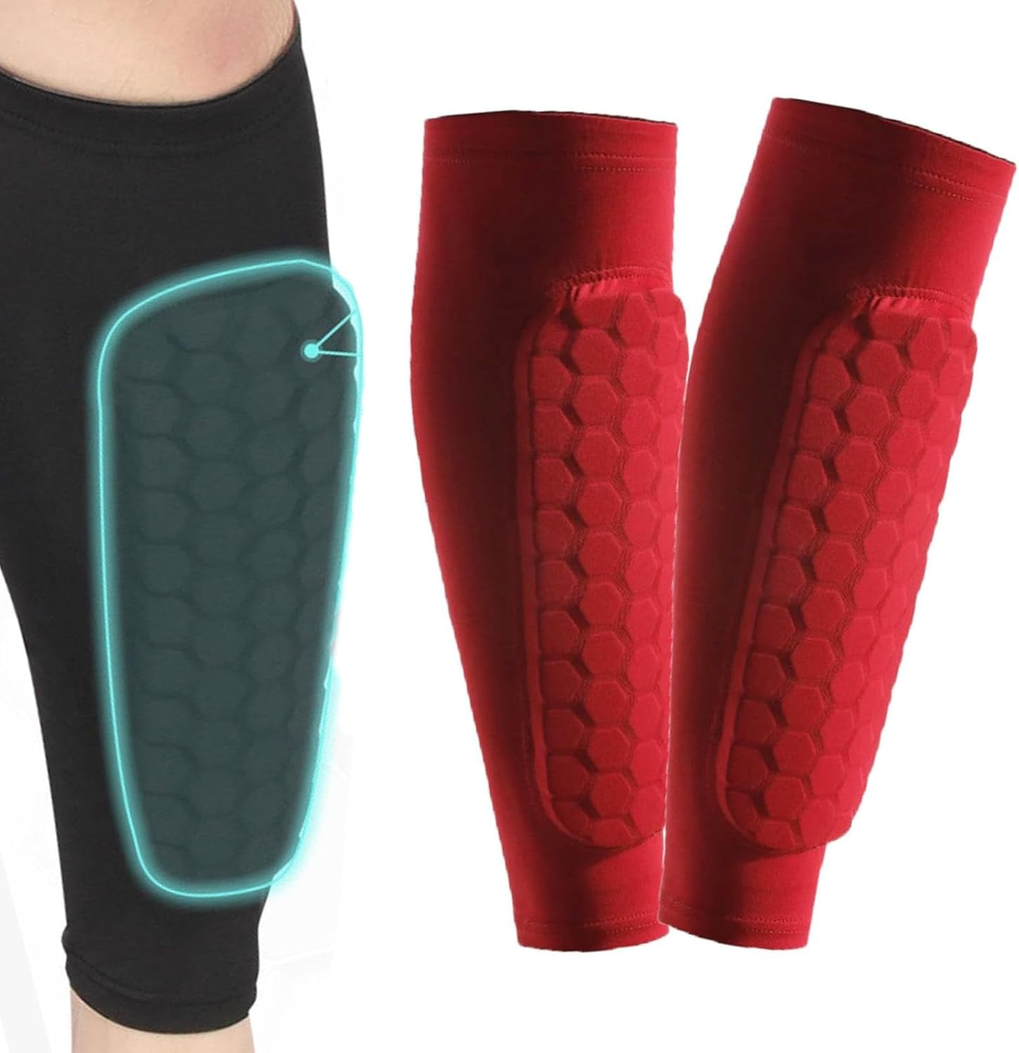 Shin Defender Shin Guards, 2 Pack Shindefender Soccer ShinGuards for ...