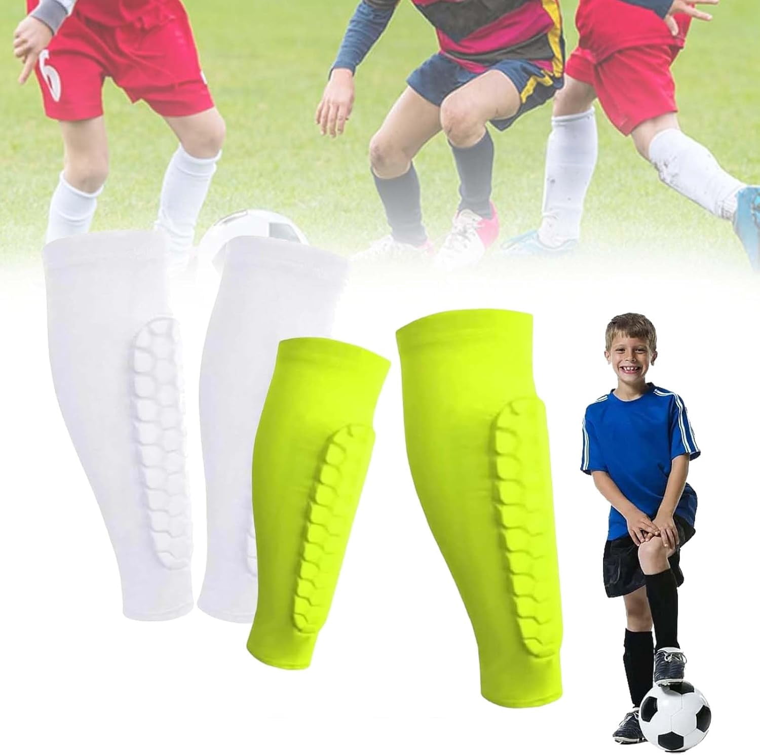 Shin Defender Shin Guards Kids, 2 Pack Shindefender Shin Guards Soccer ...