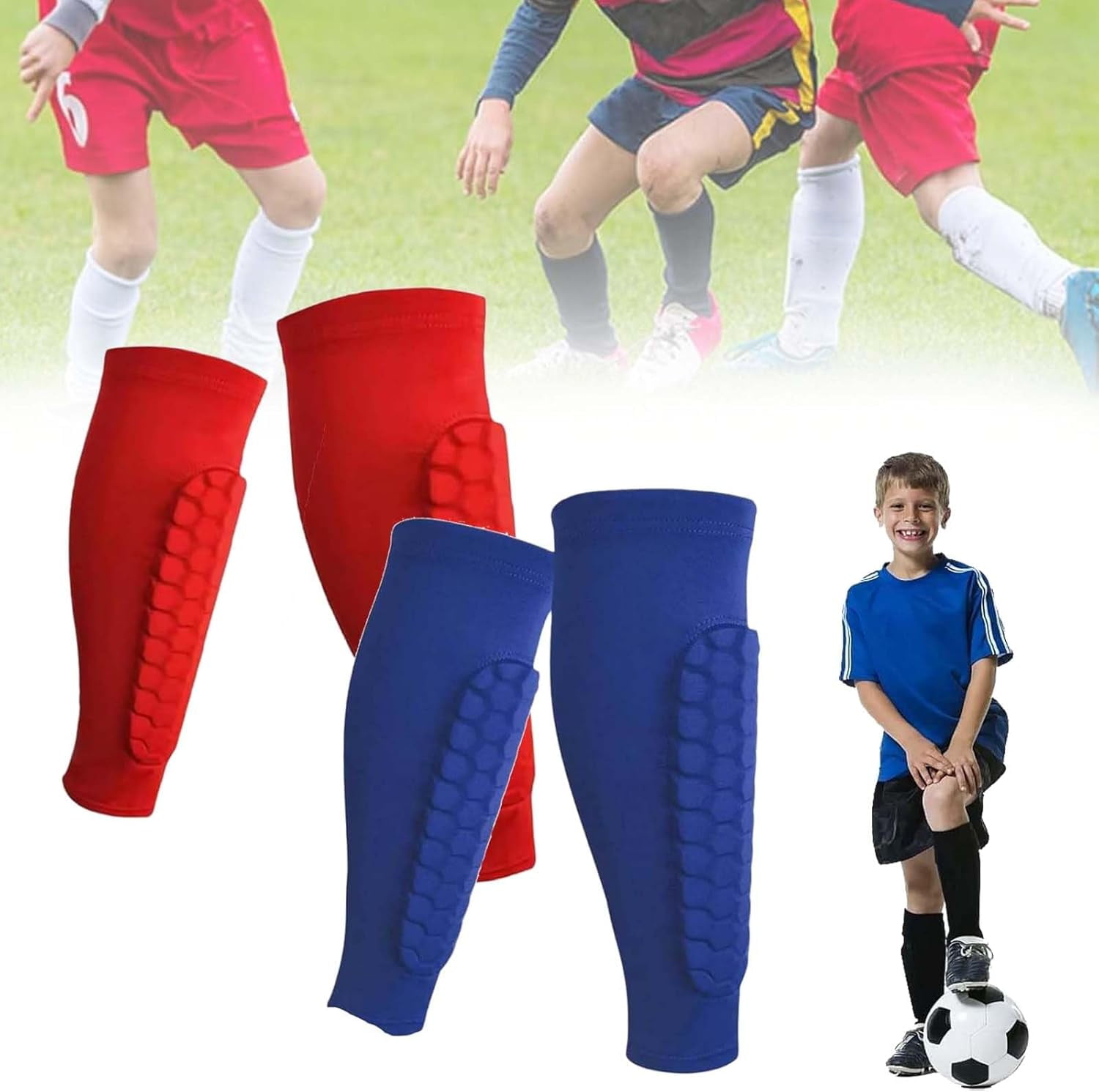 Shin Defender Shin Guards Kids, 2 Pack Shindefender Shin Guards Soccer ...