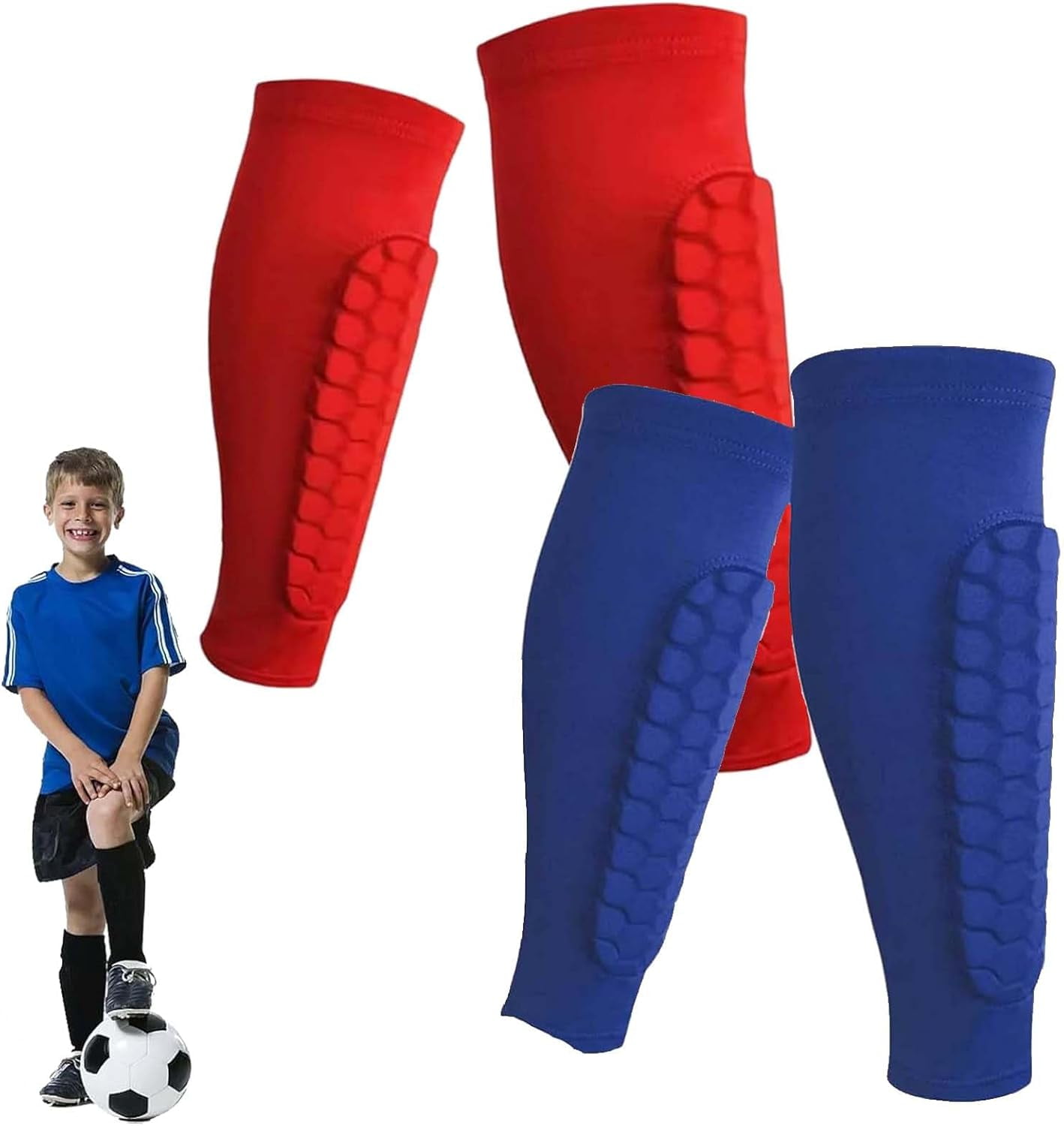 Shin Guards Kids,with Honeycomb Pads, Lightweight Calf Protective ...