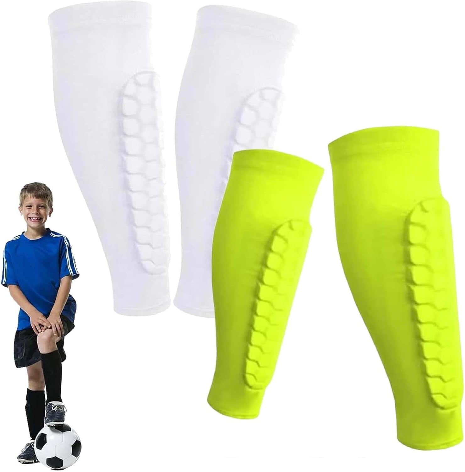 Shin Guards Kids,with Honeycomb Pads, Lightweight Calf Protective ...