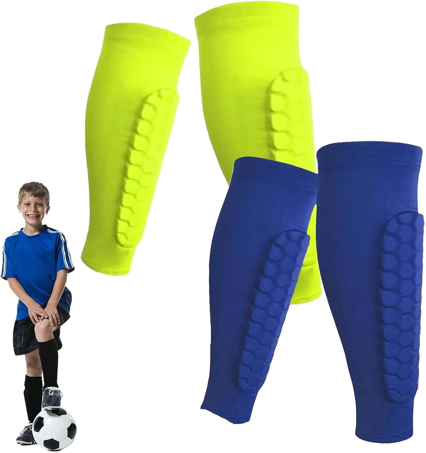 Shin Guards Kids,with Honeycomb Pads, Lightweight Calf Protective ...