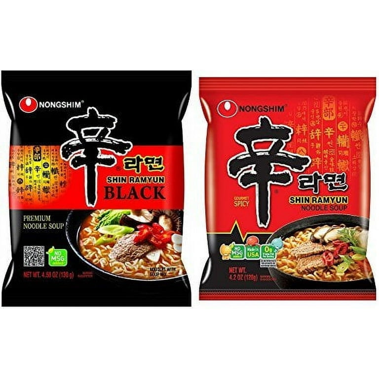 [Shin Ramyun Combo 8packs] Nongshim Shin Ramyun BLACK (4 packs)+Shin ...