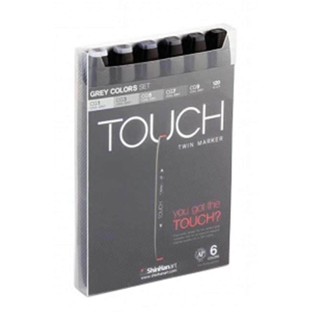 ShinHan Art 1100604 Twin Grey Colors Marker Set, & Grey - 6 Piece ...