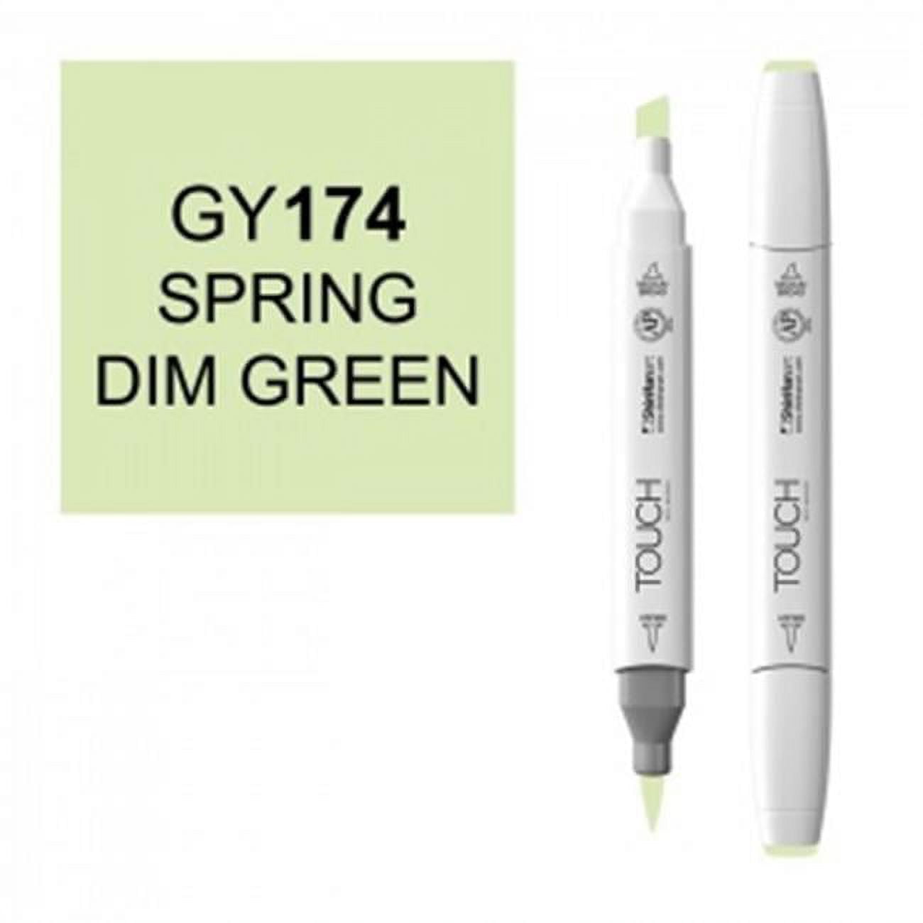 ShinHan Touch Twin Brush Marker - Spring Dim Green GY174 - Walmart.com