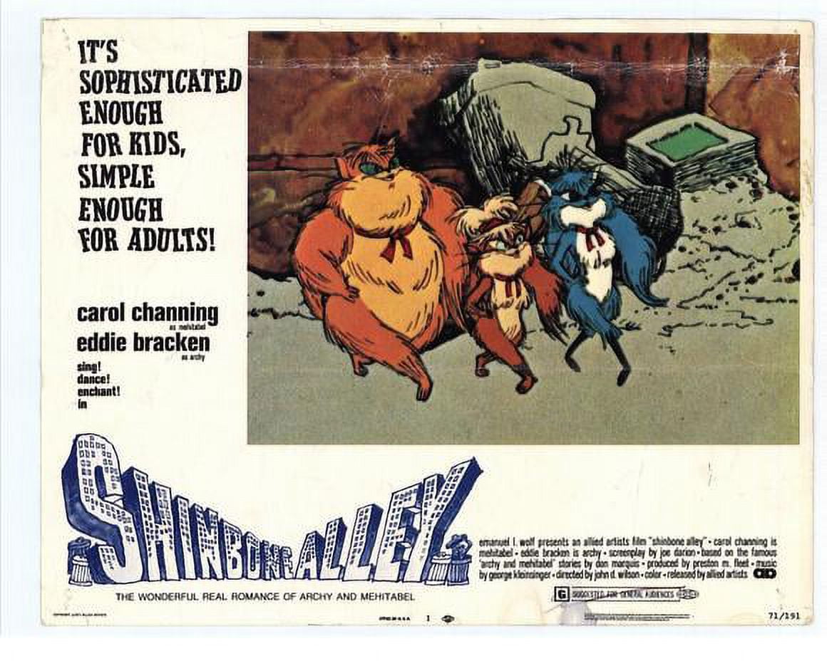 Shinbone Alley - movie POSTER (Style B) (11" x 14") (1970) - Walmart.com