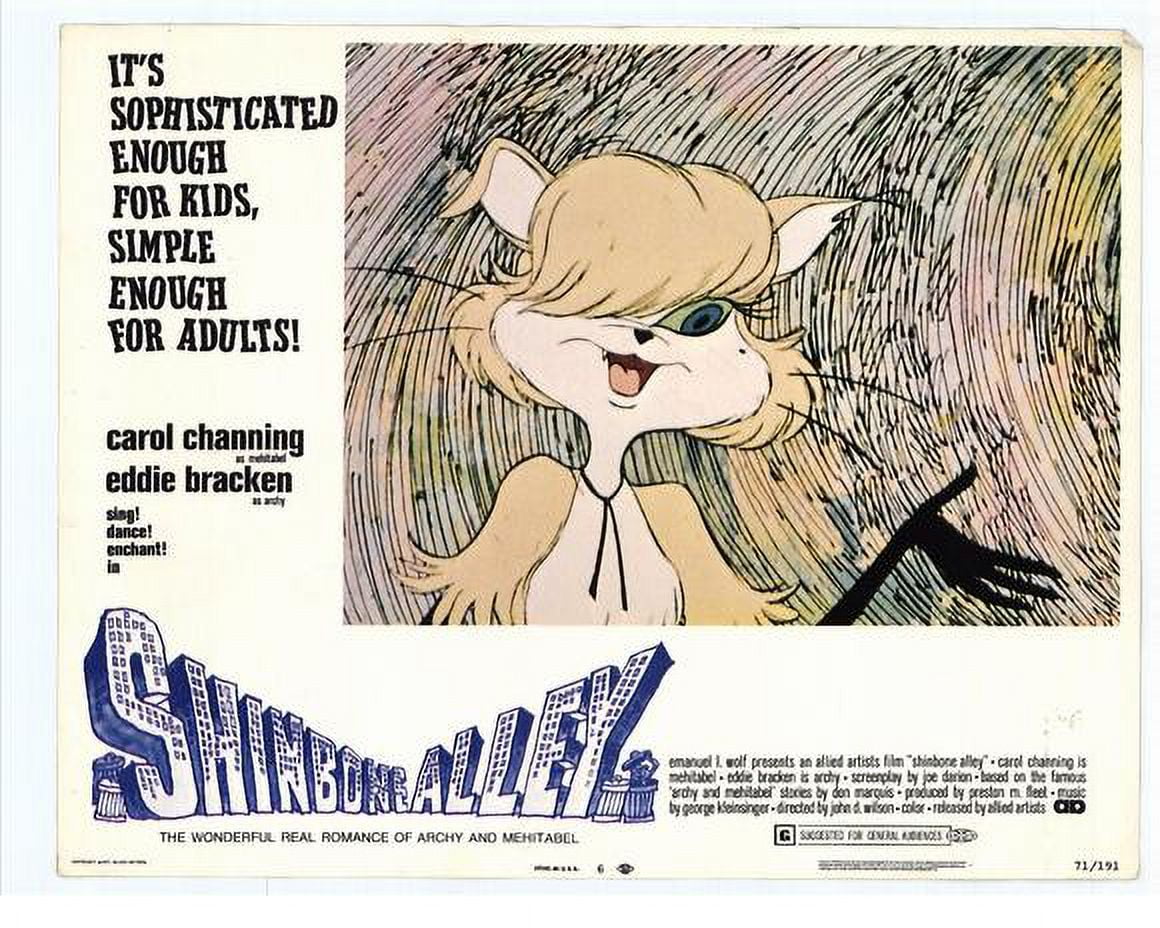 Shinbone Alley - movie POSTER (Style G) (11" x 14") (1970) - Walmart.com