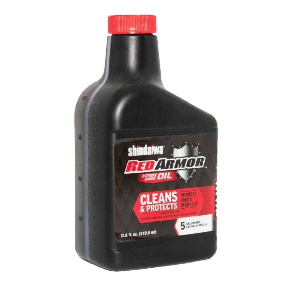 Shindaiwa Red Armor 2-Stroke Engine Oil 12.8 oz Bottle 50:1 Mix for 5 ...