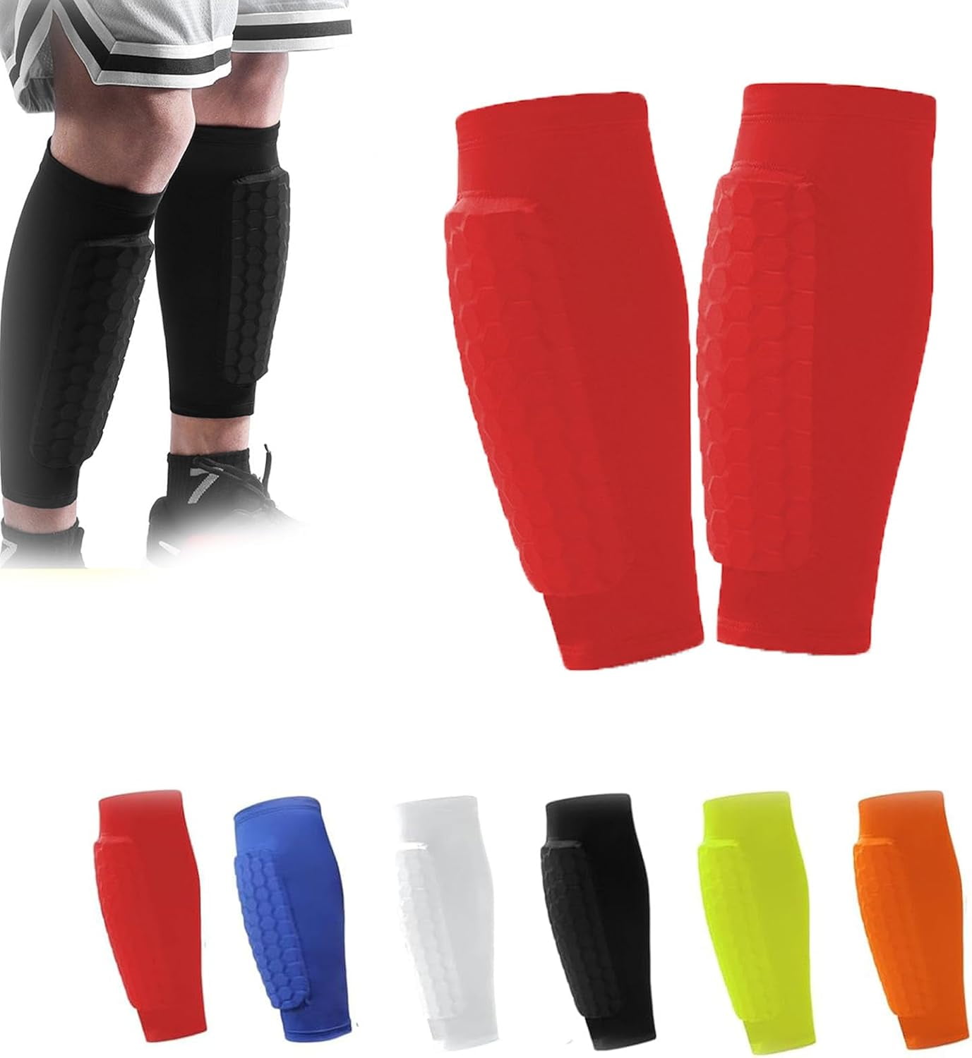 Shindefender Shin Guards, 2 Pack Shindefender Football Shin Guards ...