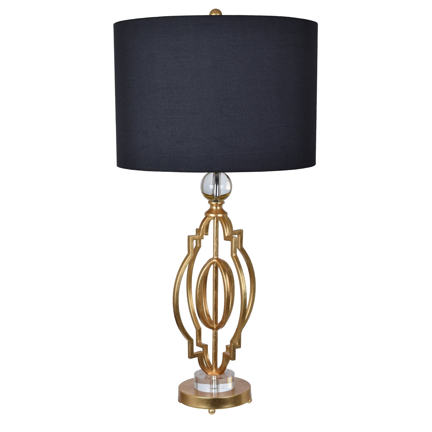 Shine 34-Inch Glam Accent Crystal Table Lamp, Gold Leaf and Clear ...