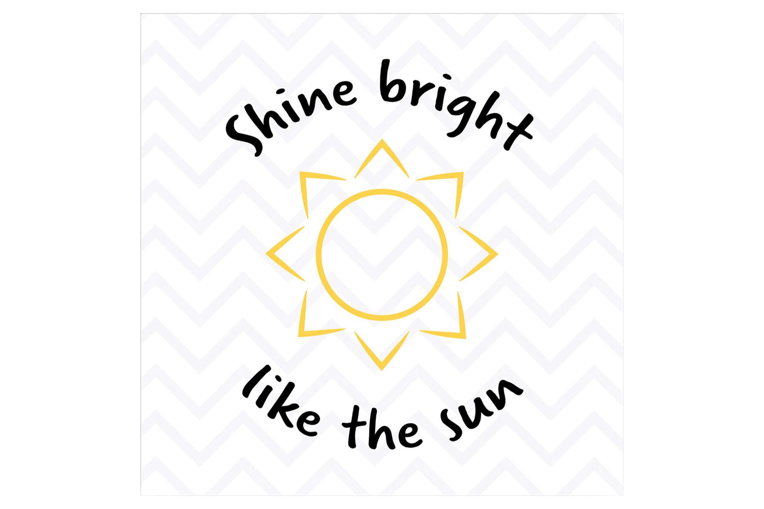 Shine Bright Sun Yellow Sun Chevron 12 x 12 Wood Wall Sign Plaque ...