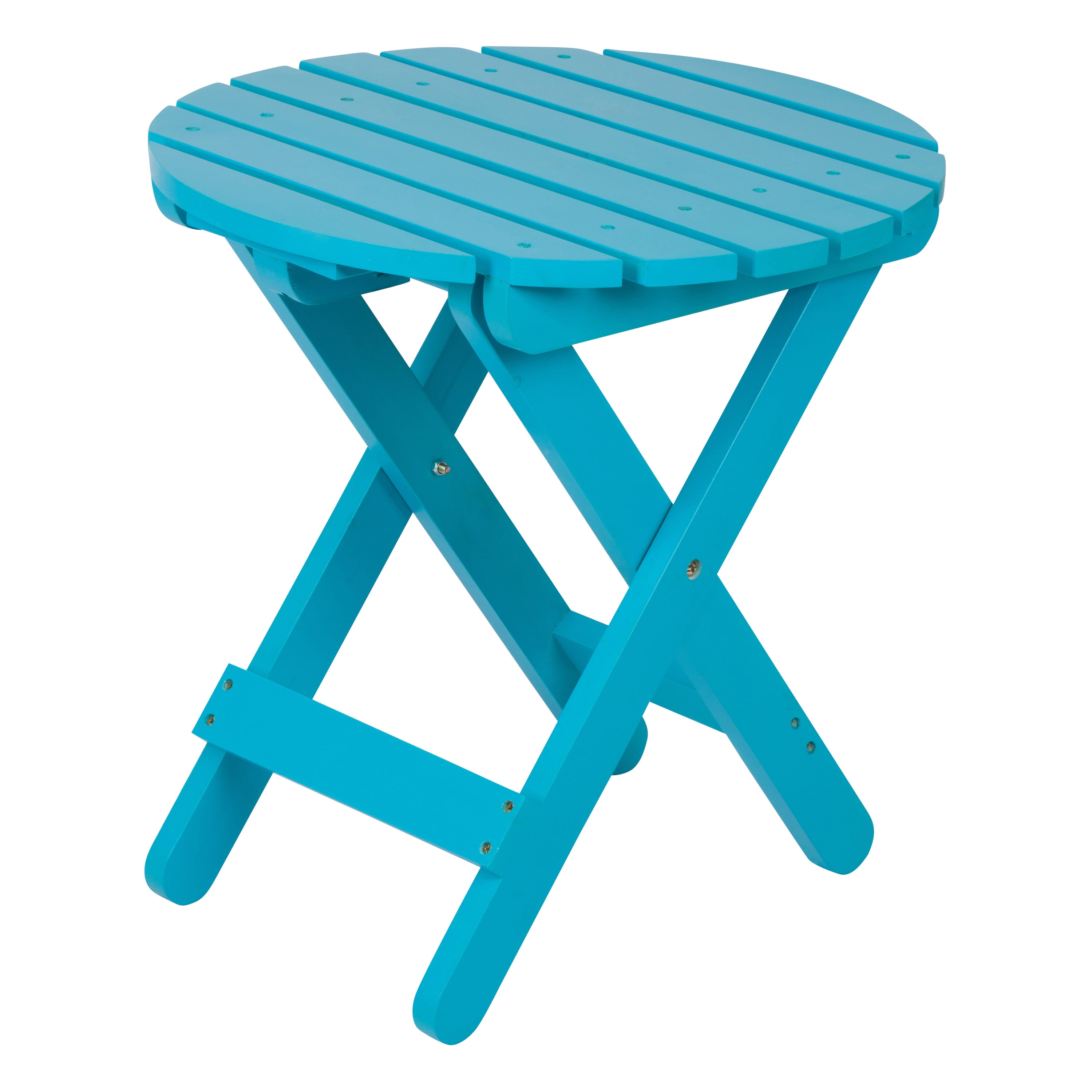 Adirondack Round Folding Table - Turquoise - Walmart.com