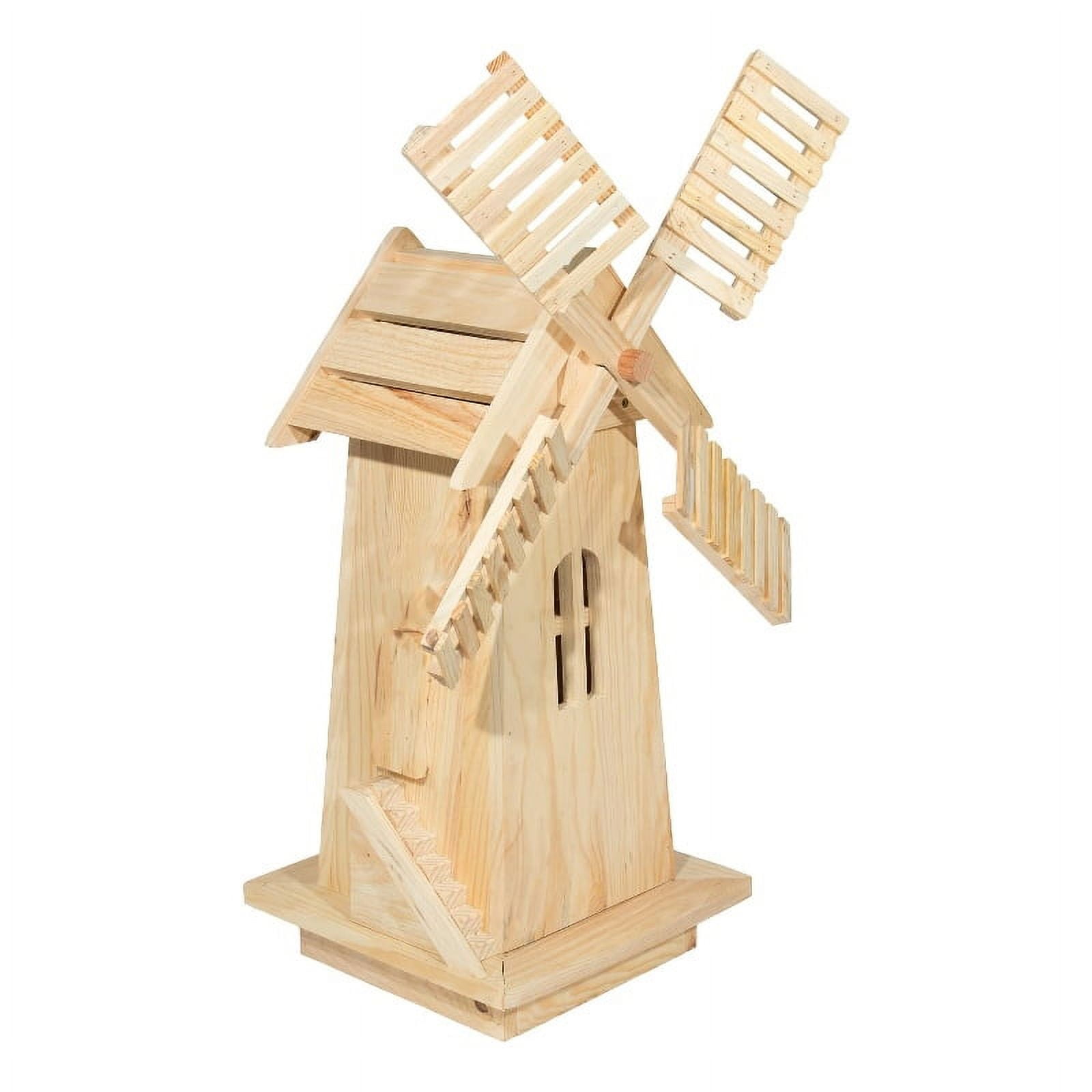 Shine Company Decorative Cedar Wood Windmill, Natural - Walmart.com