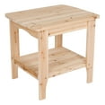 Shine Company Rectangular Wood End Table Indoor/Outdoor Side Table in Beige - Walmart.com