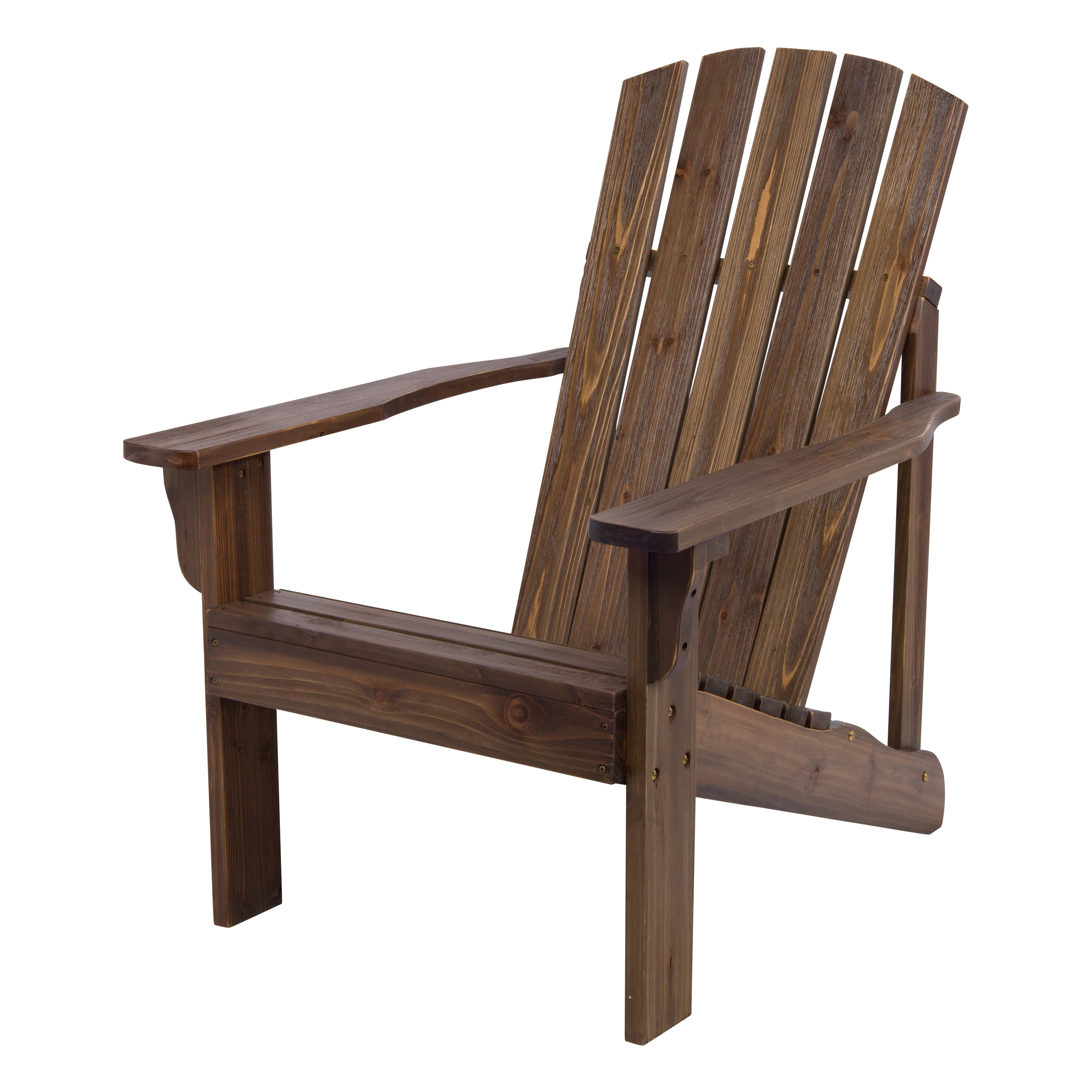 Shine Company Traditional Cedar Wood Patio Firepit Adirondack Chair in Brown - Walmart.com