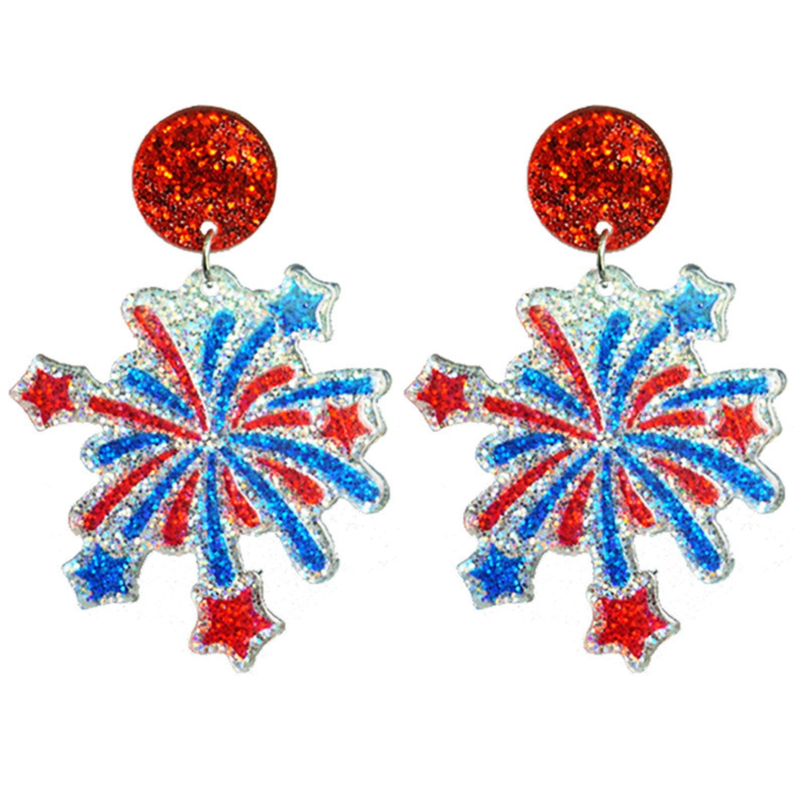 Shine Holiday Celebration Party Patriotic Diamond Powder Earrings Let You Be The Night's Most ...