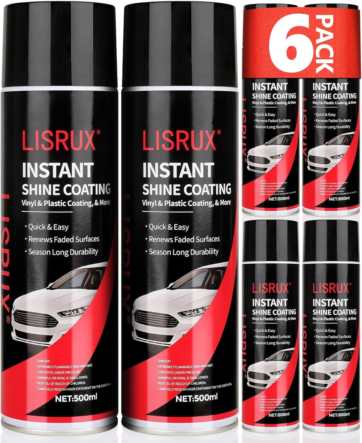 Shine & Protectant High Gloss Coating Spray 16.9 oz, Revives Dull Surfaces, UV Protectant, Renew ...