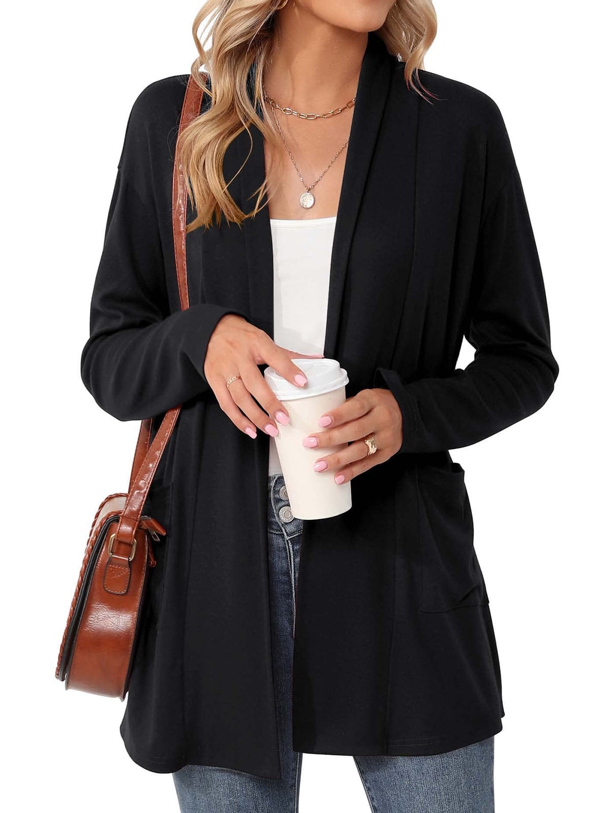 Shine Up Cardigan for Women Long Sleeve Lightweight Tops Casual Open ...