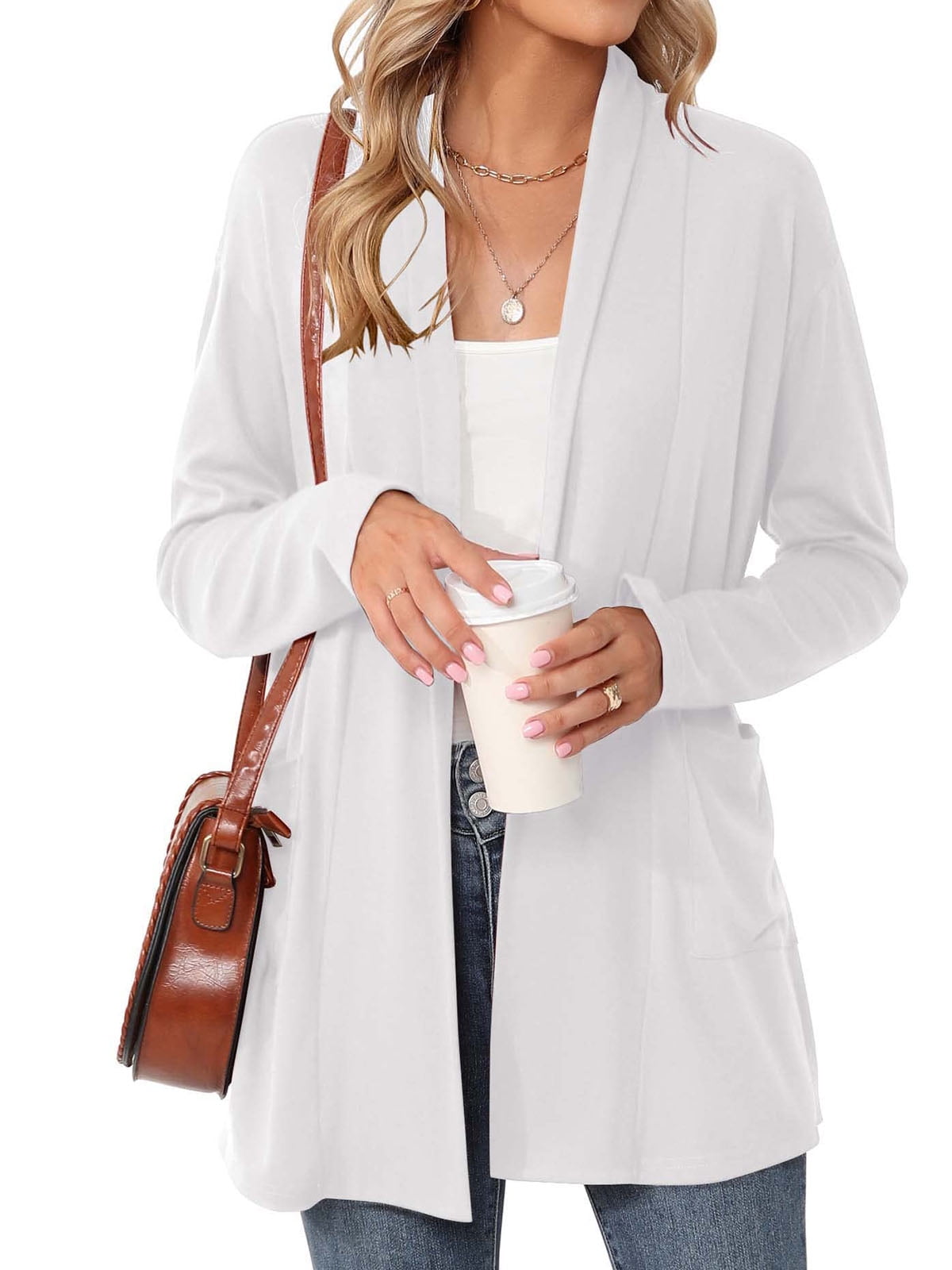 Shine Up Cardigan for Women Long Sleeve Lightweight Tops Casual Open ...