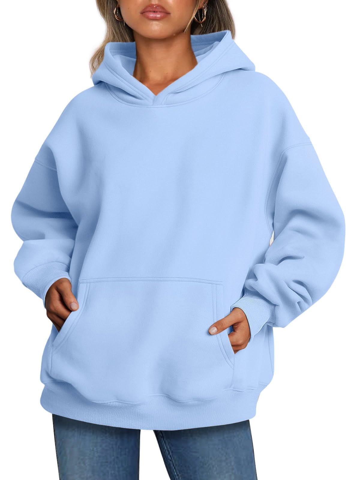 Shine Up Hoodies for Women Fleece Hooded Sweatshirts Oversized Pullover Long Sleeve Ladies Tops ...