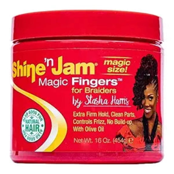 Ampro Shine-n-Jam Magic Fingers Gel for Braids, Firm hold with shine ...