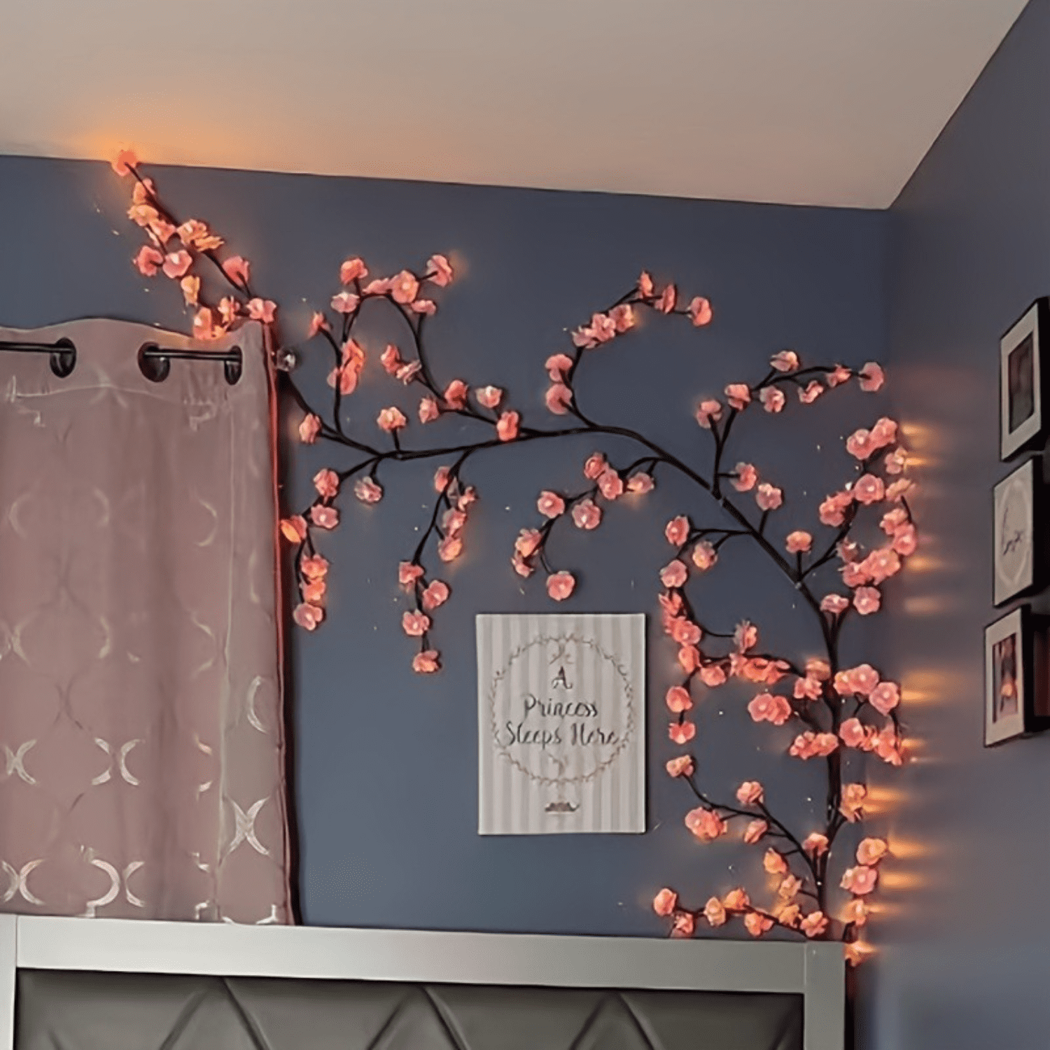 Shinefuture 1P Cherry Blossom LED Branch Lights,96 LEDs Vine String ...