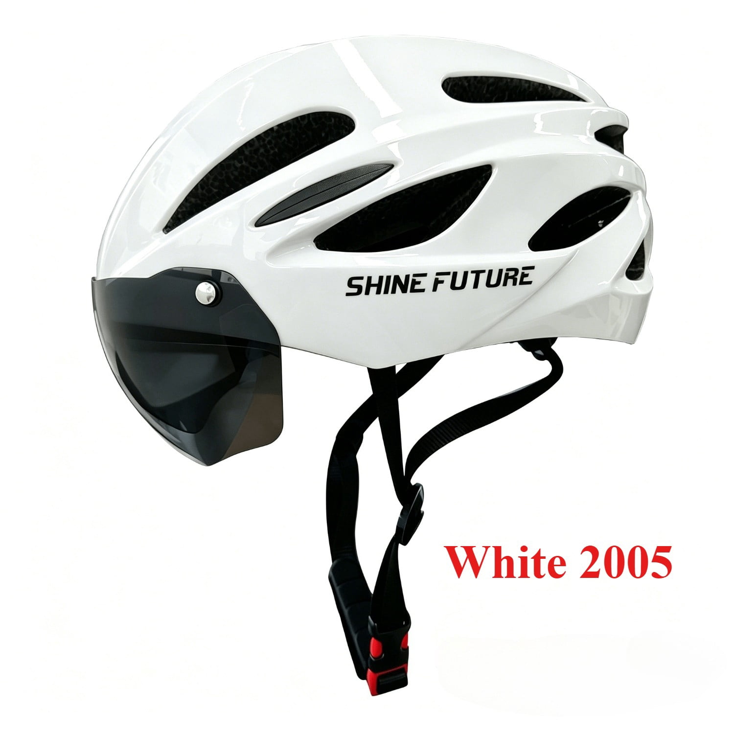 Shinefuture Adult Bike Helmet with LED Light & Goggles - Walmart.com