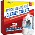 Shinefy Washing Machine Cleaner Tablets - 24-Pack, 6-in-1 Formula for ...