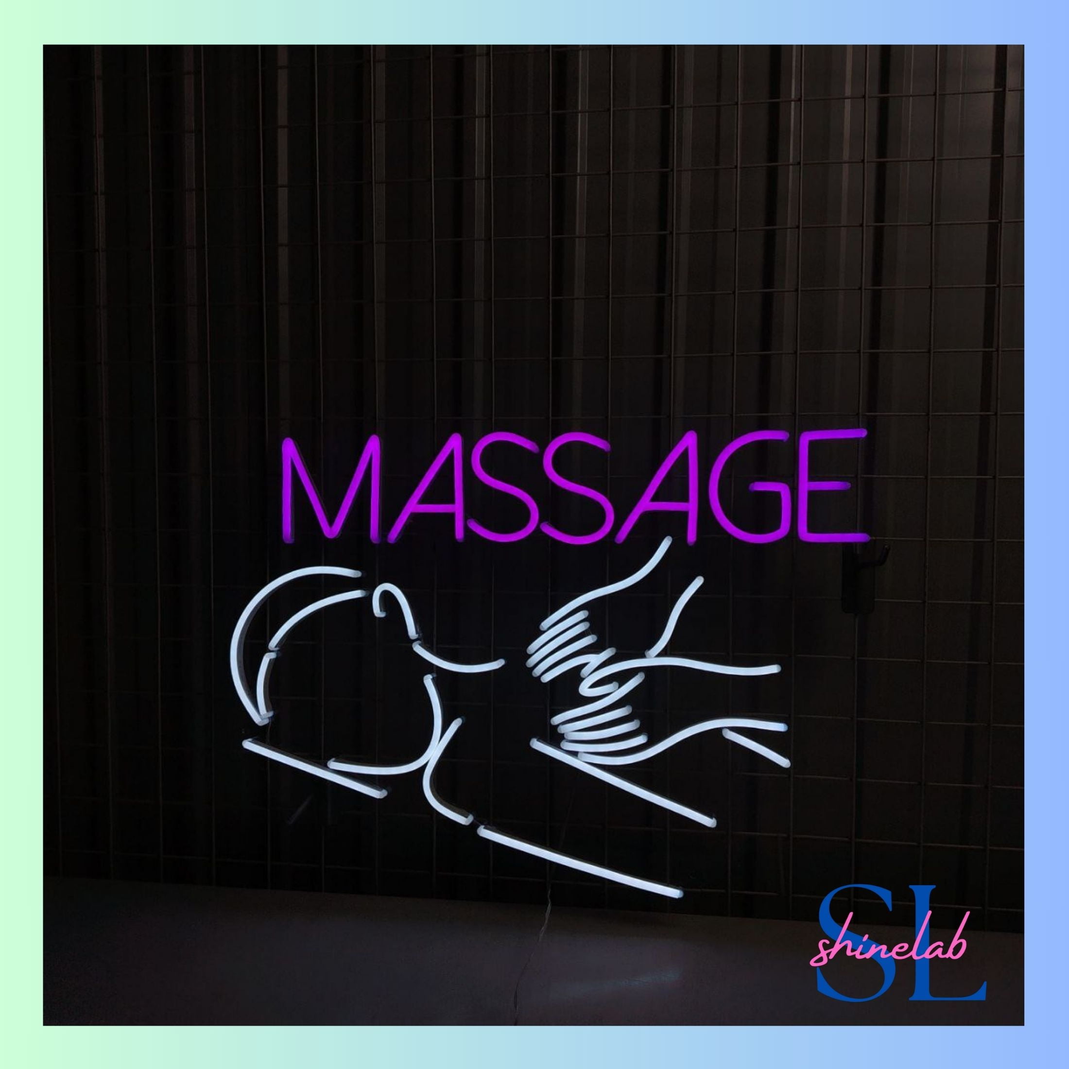 Shinelab Acupressure Massage Neon Sign, Massage Open Wall Art, Spa ...