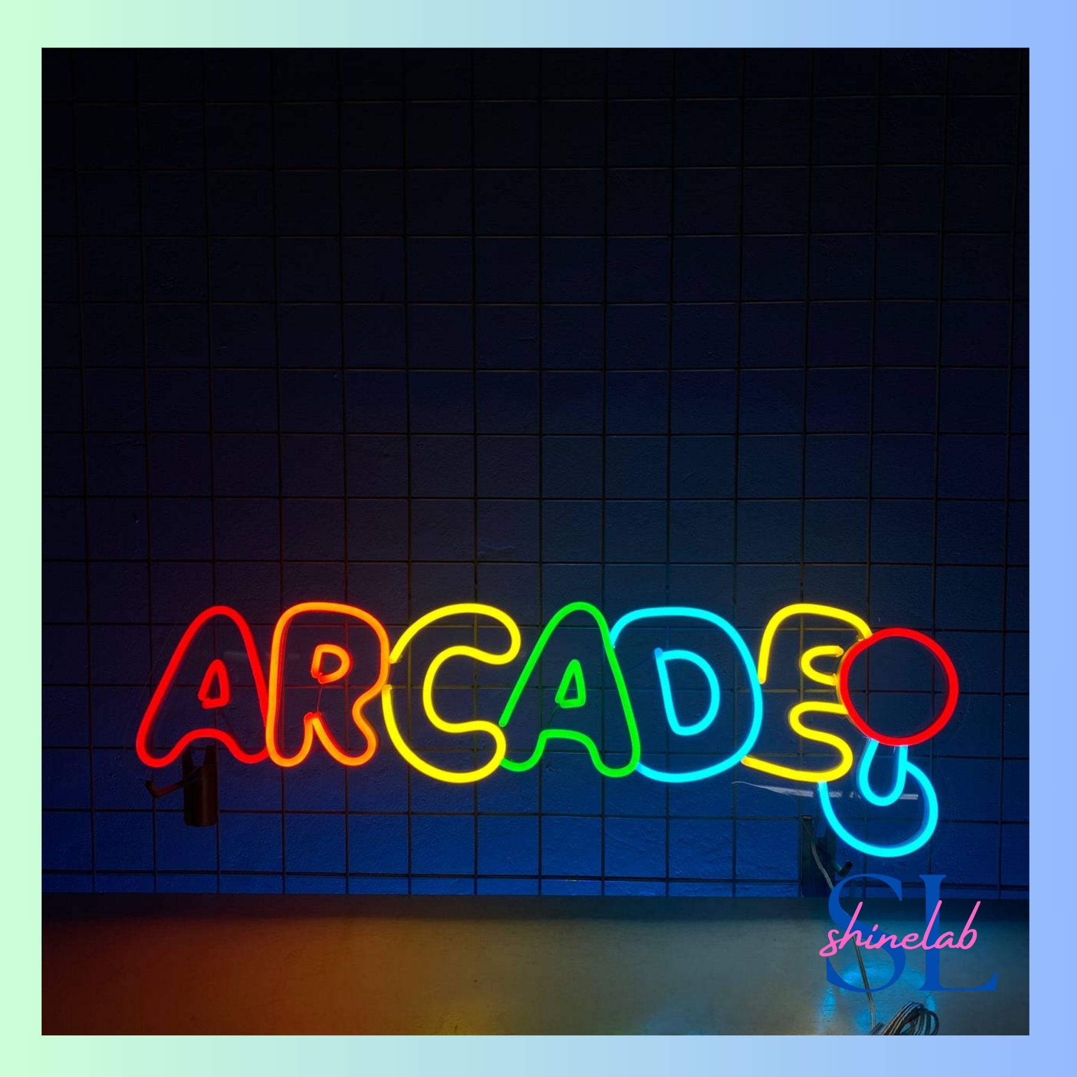 Shinelab Arcade Neon Sign, Arcade Gamer Wall Art Light, Gaming Room ...