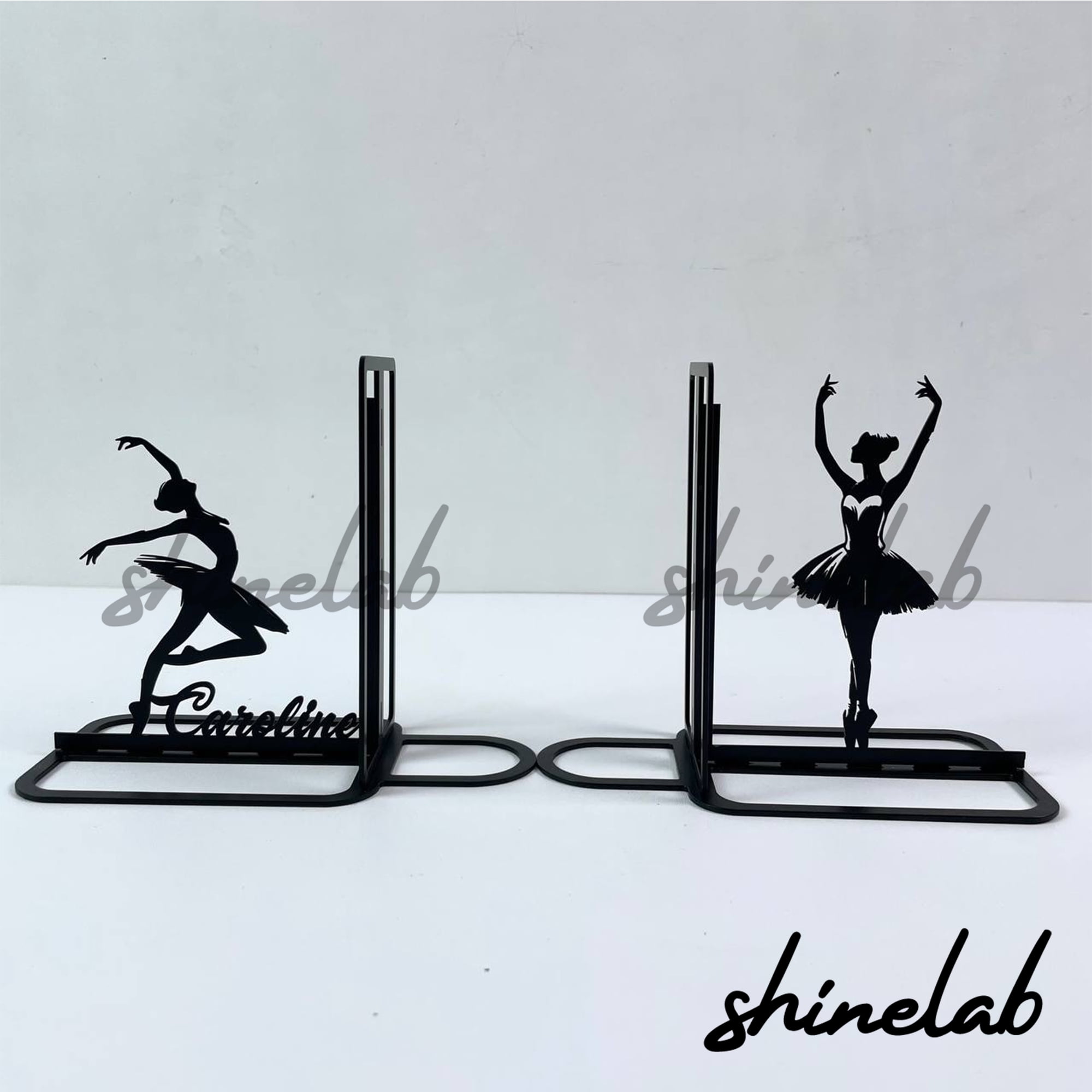 Shinelab Ballerina Metal Bookends Custom Ballet Dancer Name Bookend ...
