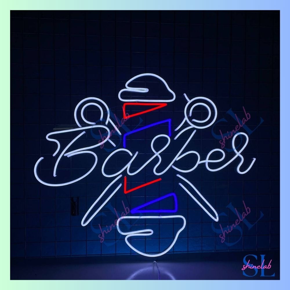 Shinelab Barber Shop Led Sign, Barber Shop Neon Sign, Barber Neon Light ...